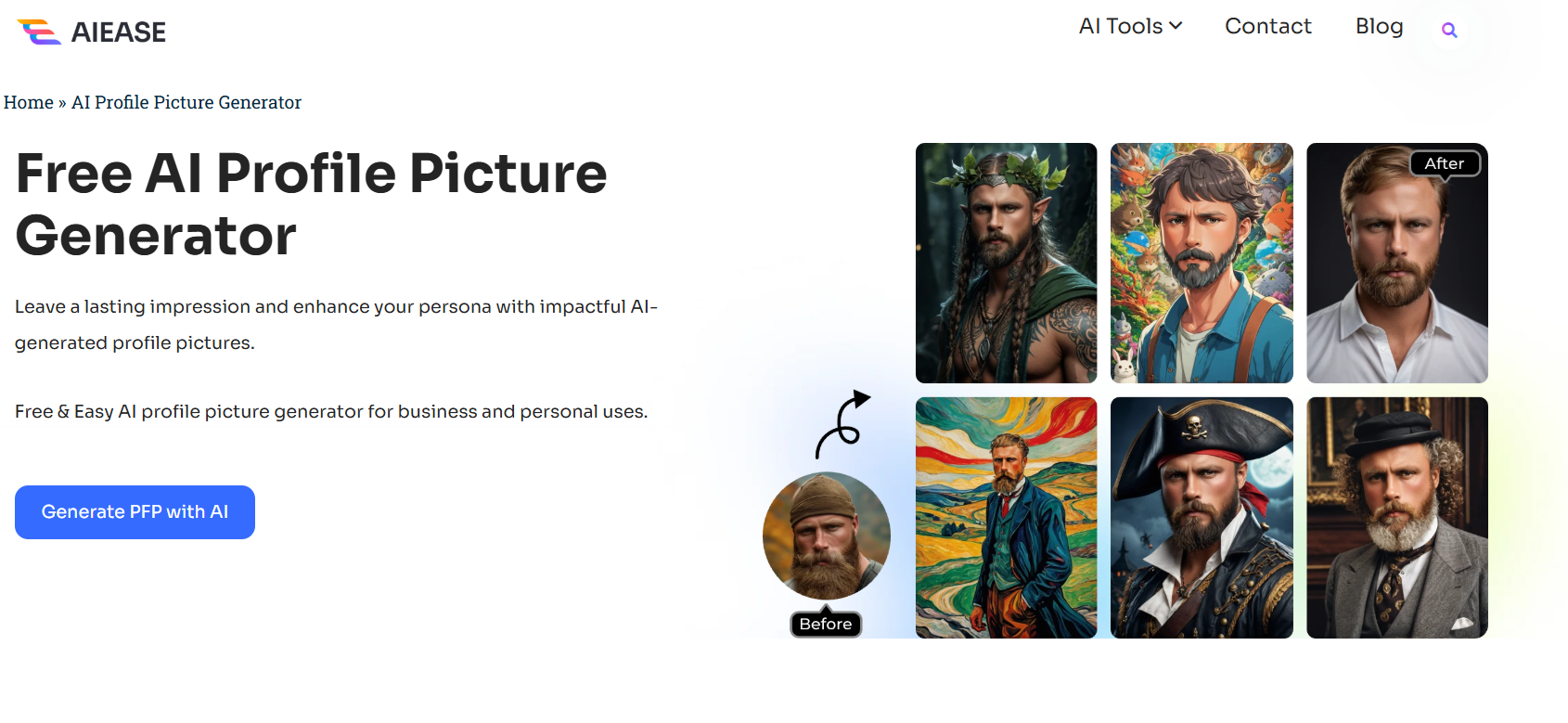 Get a Free, Stunning AI Profile Picture with AI Ease: The Best AI Profile Picture Generator ...