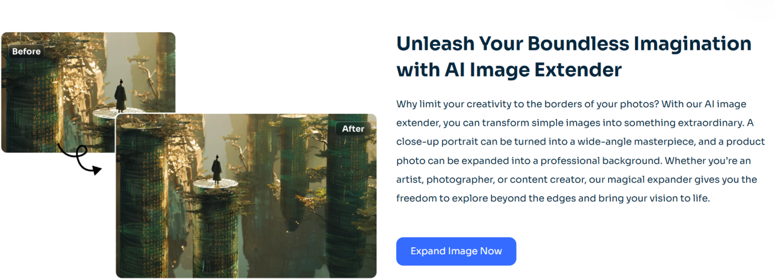 Extend Images, Effortless and Free with Image Extender in AI Ease End